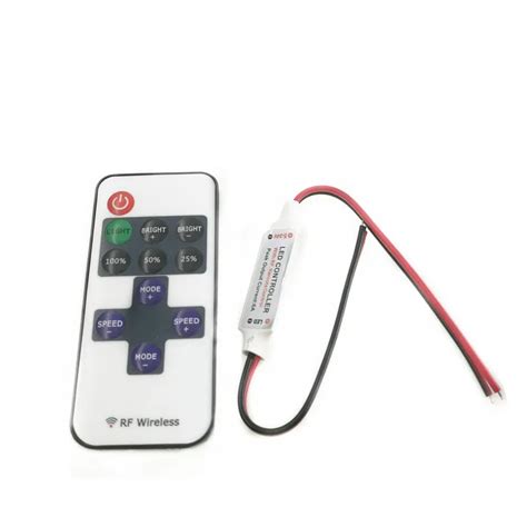 Led Strip Controller Mini Dimmer Rf Remote Dc 5v 12v 24v Controller For Led 5050 2835 Strip