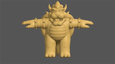 3d Model Bowser Koppa Character Mario Sparks Of Hope Turbosquid 1934498