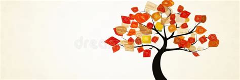 branches stretch upward displaying vibrant discount symbols and price