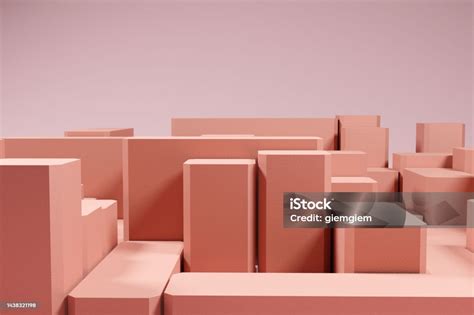 디자인 사각형 사각형 상자 블록 및 분홍색 큐브 연단 배경 개념 디스플레이 장면 무대 플랫폼 쇼케이스 제품 판매 배너 화장품 3d 렌더링 매장 상품진열에 대한 스톡 사진 및
