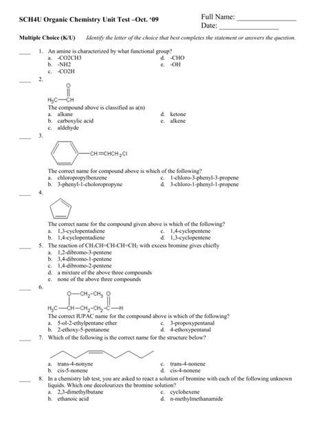 Organic Chemistry Trivia Questions At William Christy Blog