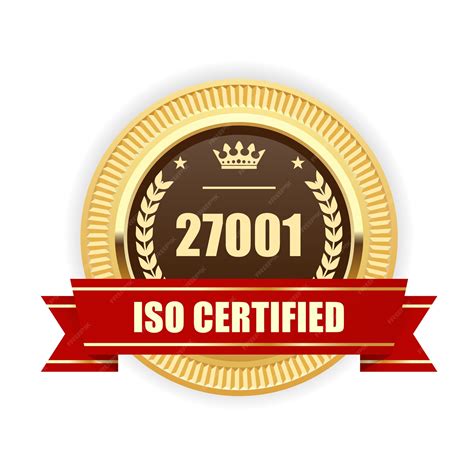 Premium Vector Iso 27001 Certified Medal Information Security