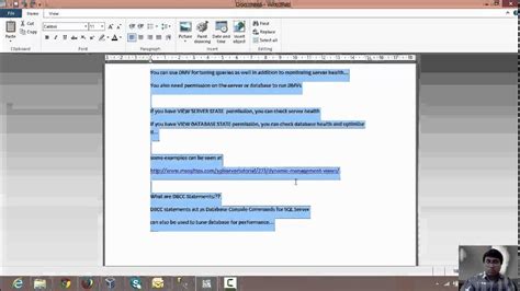 Microsoft Sql Server Dynamic Management Views And Dbcc Commands Youtube