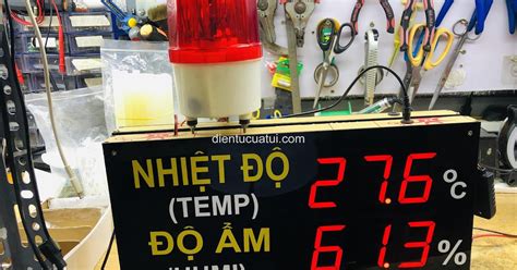Đồng Hồ Led đo Nhiệt độ độ ẩm Có Còi Báo động