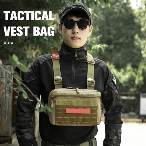 Chaleco T Ctico Al Aire Libre Bolsa Militar Pecho De Juego De Guerra