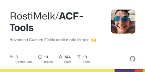 GitHub RostiMelk ACF Tools Advanced Custom Fields Code Made Simple