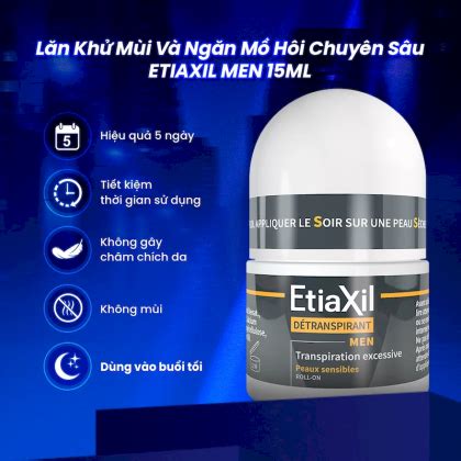 Lăn Khử Mùi EtiaXil Detranspirant Men Peaux Sensibles Roll On Cho Nam