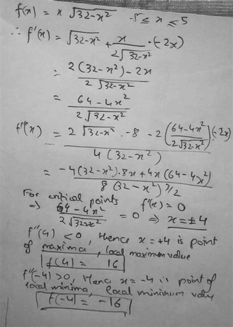 find the points of local maxima or local minima and corresponding local