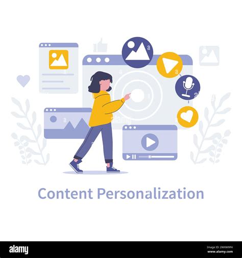 Customer Interaction In Marketing Concept Content Personalization Crafting Unique Digital