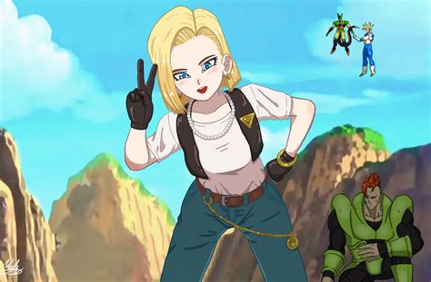 Android 18 Peace Sign By Nashdnash2007 On Deviantart