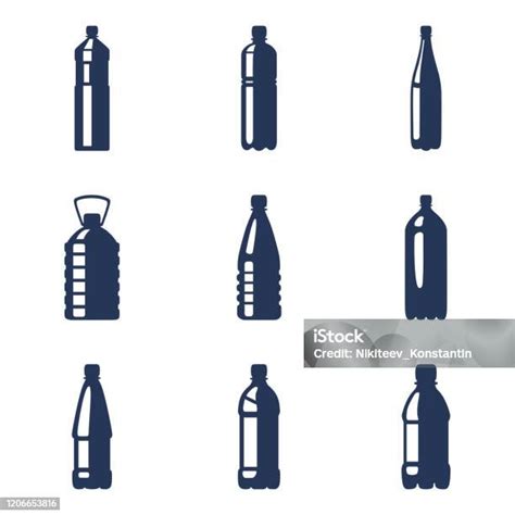 塑膠瓶圖示的向量集向量圖形及更多瓶圖片 瓶 一組物體 俄羅斯 Istock