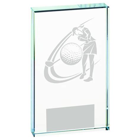 Lady Golfer Glass Trophy Quality Golf Trophies From Onlinetrophies