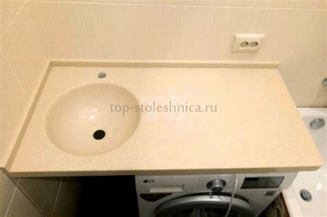 Столешница для ванной над стиральной машиной без раковины 95 фото