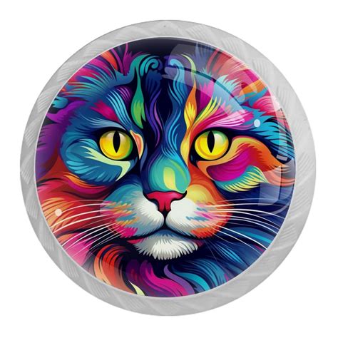Big Cat Colorful Cabinet Knobs Stainless Steel Kitchen Knobs Knobs