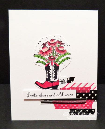 Glitter Stamps And Ink Cas380 Boots Class And A Lil Sass