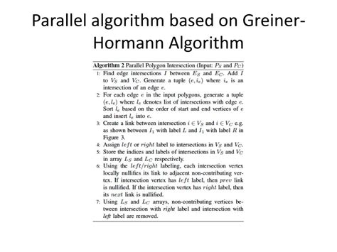 Ppt Efficient Parallel And Distributed Algorithms For Gis Polygon