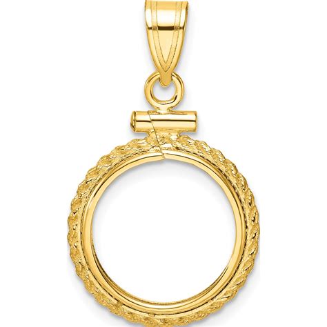 14k Yellow Gold Wideband Distinguished Coin Jewelry Polished
