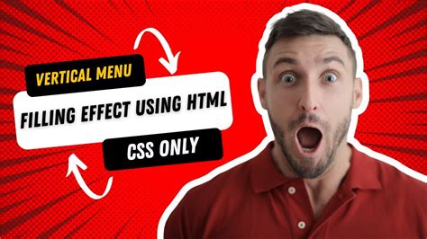 Vertical Menu Filling Effect Using Html Css Only Youtube