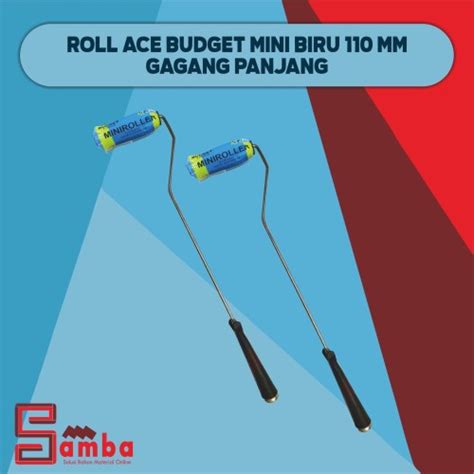 Jual Roll Ace Budget Mini Biru 110 Mm Gagang Panjang Kota Tangerang