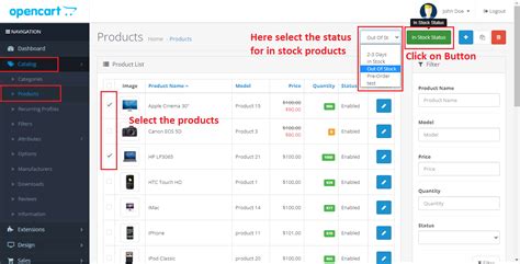 OpenCart Custom Stock Availability Status Opencart 2 3