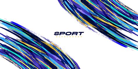 다채로운 브러시 스트로크 그림과 하프톤 효과가 있는 스포츠 그런지 배너 디자인을 위한 스크래치 및 질감 요소 0명에 대한 스톡 벡터 아트 및 기타 이미지 Istock