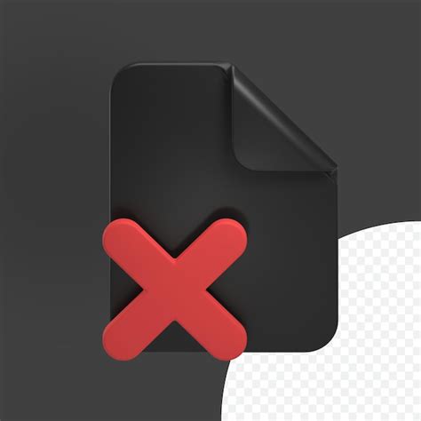 Premium Psd Black Delete Sheet 3d Icon