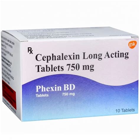 Phexin Bd Tab Cephalexin Long Acting Tablets 750 Mg Packaging Size