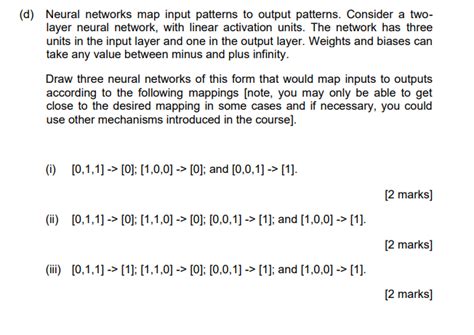 Solved D Neural Networks Map Input Patterns To Output