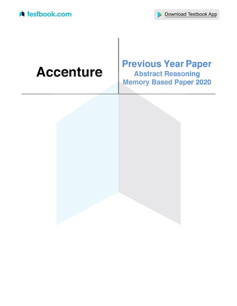 Accenture Abstract Reasoning Memory Based Paper Testbook