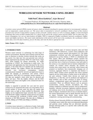 Wireless Sensor Network Using Zigbee PDF