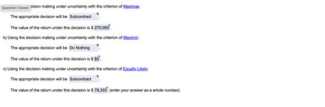 Solved Given The Following Conditional Value Tablecision