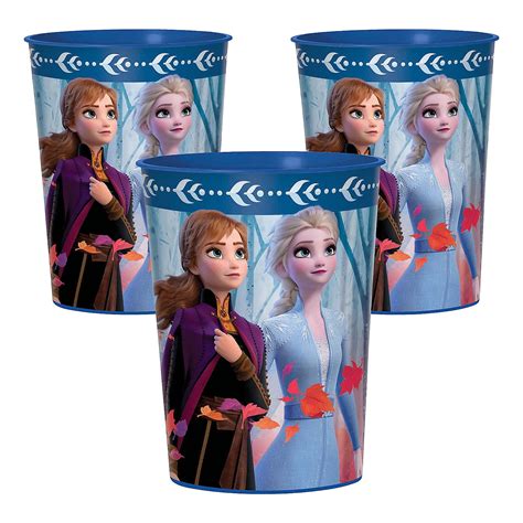 Disneys Frozen Ii Elsa And Anna Metallic Reusable Plastic Favor Tumblers