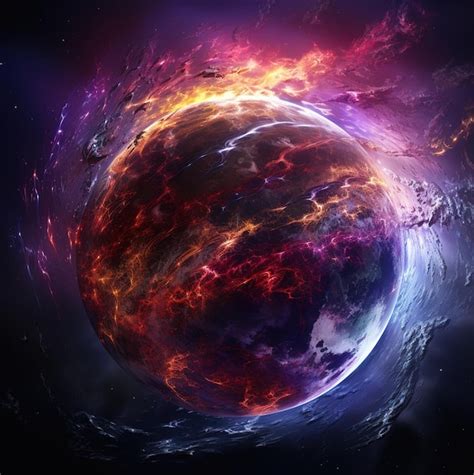Um Planeta Um Planeta No Meio Foto Premium