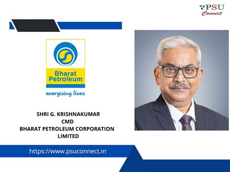 Bpcl Appoints Shri G Krishnakumar As New Cmd