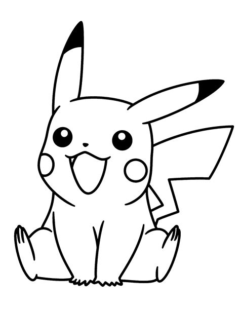 Disegni Da Colorare Di Pikachu Seduto Disegni Da Colorare Di Pikachu