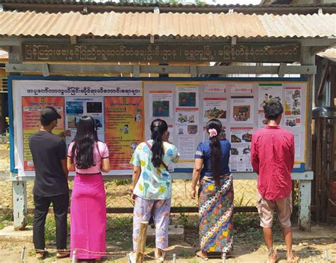 ရွှေကူမြို့၌ မုန်တိုင်းအန္တရာယ် ကြိုတင်ကာကွယ်ရေး အသိပညာပေး နံရံကပ်စာစောင်ပြသ Information And