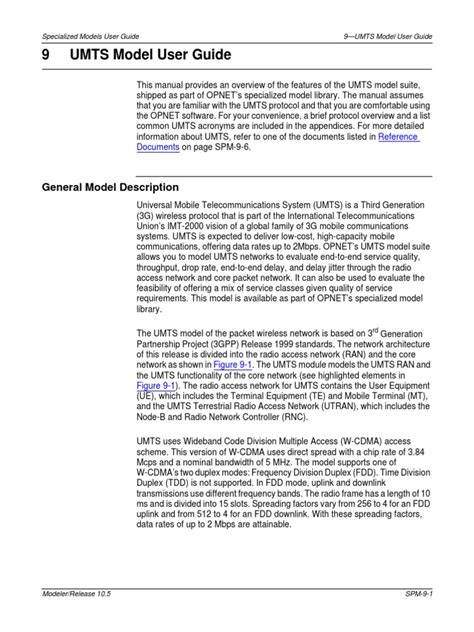Umts Model Desc Mobile Technology Telecommunications Standards