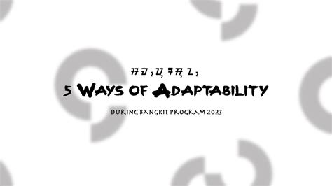 5 Ways Of Adaptability