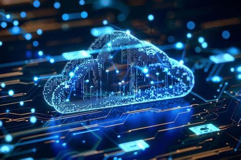 Digital Cloud Illustration Showcasing Data Streams For Effective Cloud