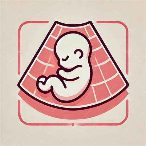 Premium Vector Simple Fetus Ultrasound Illustration