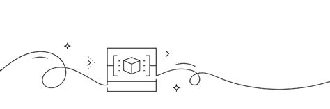 3d 스캐너 아이콘의 연속 선 그리기입니다 손으로 그린 상징 벡터 일러스트 레이 션 0명에 대한 스톡 벡터 아트 및 기타 이미지