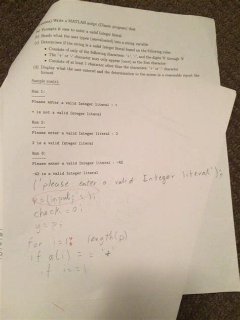 Solved Write A Matlab Script Classic Program That