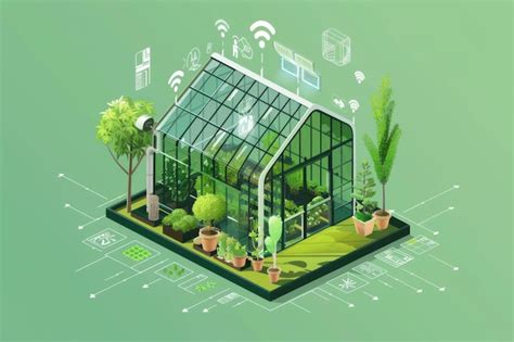 Smart Greenhouse With Automated Irrigation And Climate Control Premium Ai Generated Image