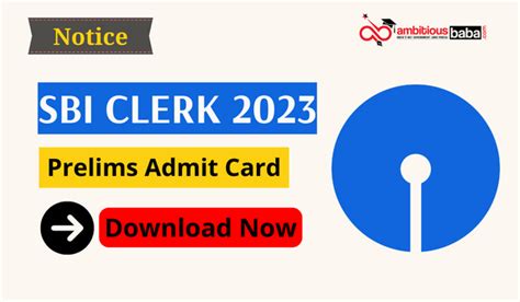 Sbi Clerk Prelims Admit Card 2023 Out Download Now