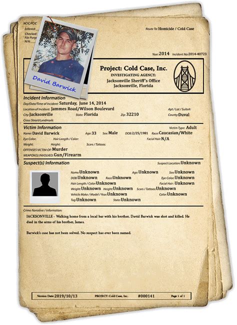 David Barwick Project Cold Case