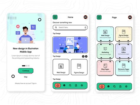 Illustrations Wireframe Mobile App Mobile App Ui Design By Animation Coding On Dribbble