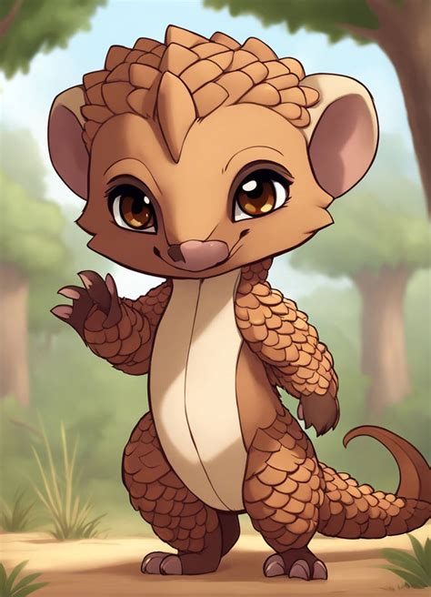 Cute Chibi Pangolin By Ghostmar1123 On Deviantart