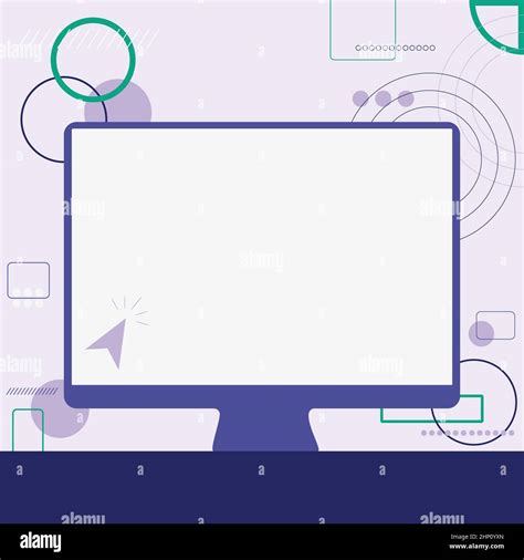 Illustration Of Cursor In Blank Screen Monitor Searching Ideas Stock Photo Alamy