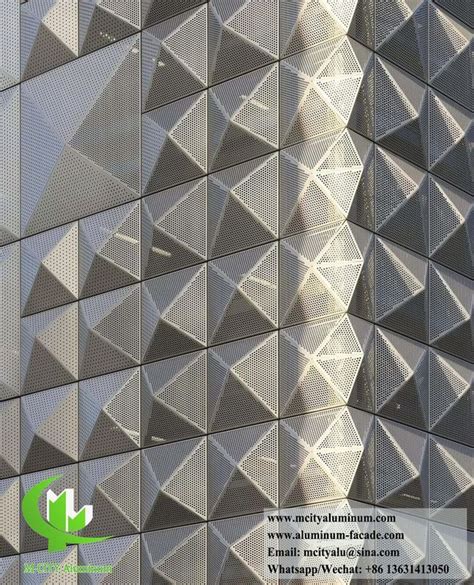 3d Perforated Aluminum Facade Panels For Exterior Cladding