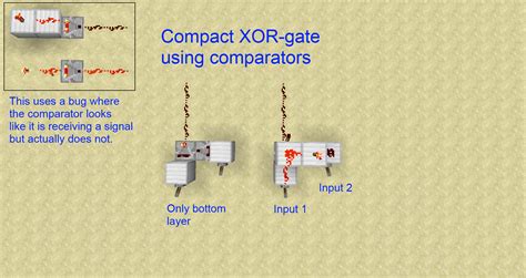 Compact Xor Using Comparators R Redstone